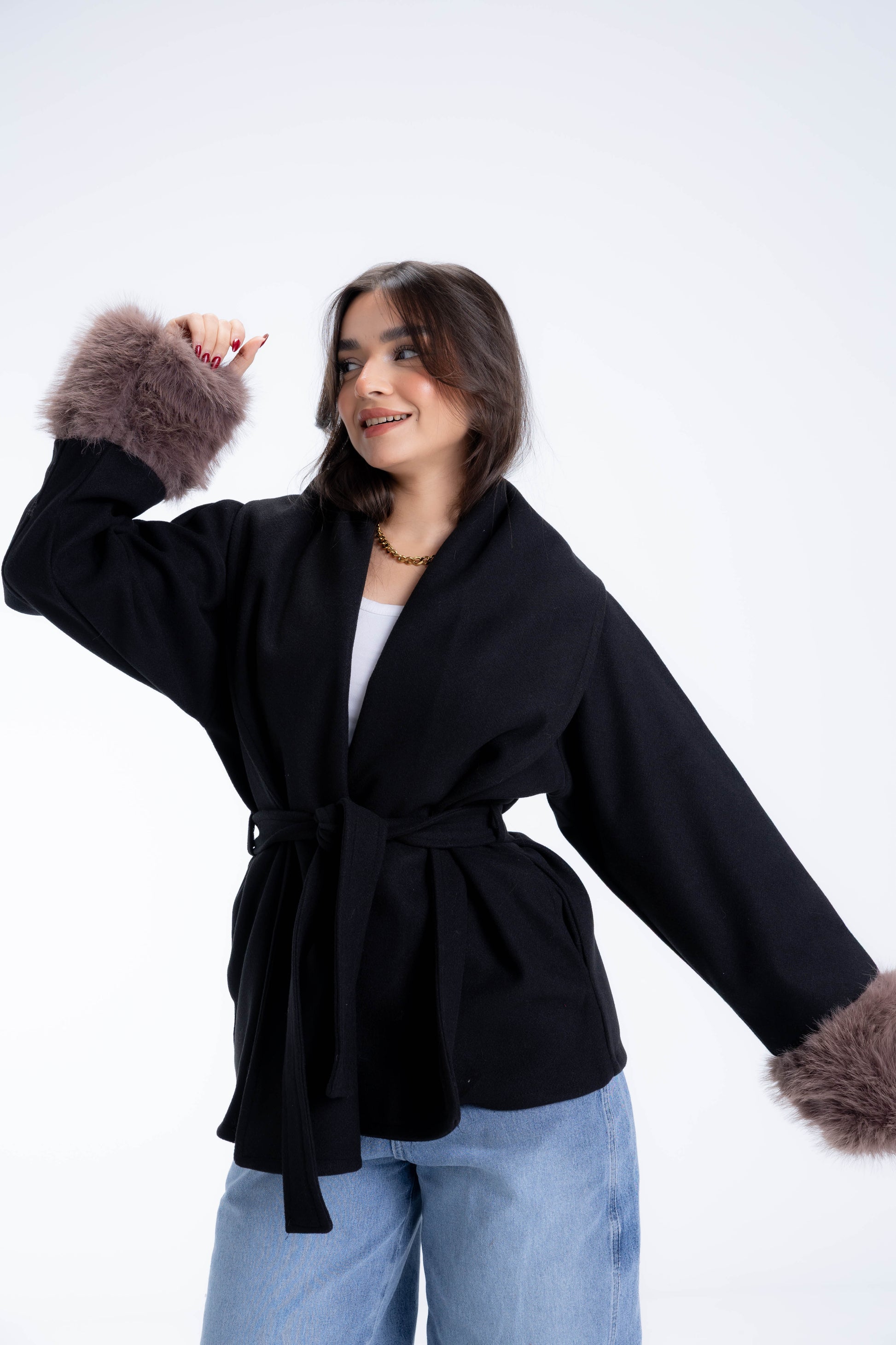Naomi Mid Length Fur Coat – MO|basics